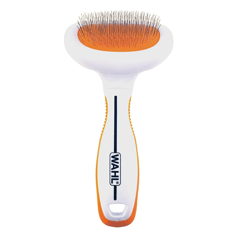 Wahl Orange/White Small Metal Slicker Brush – The Hounds Coat